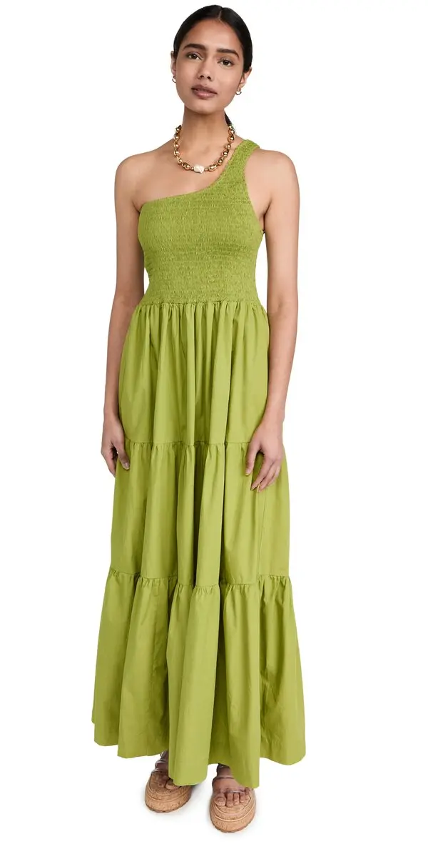 Swf Asymmetric Dress In Agave - 30% Off