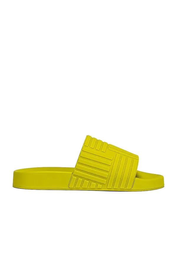 Bottega Veneta Slider Intreccio Slide Sandals - Kiwi