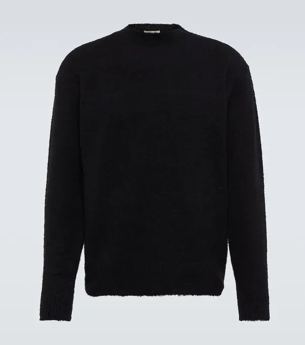 Auralee Cotton And Linen Sweater In Black 40% Off Editorialist