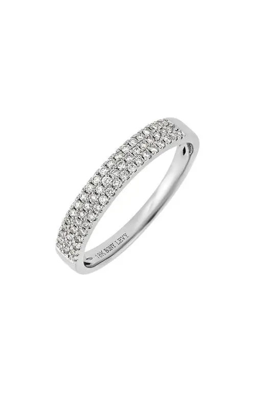 Bony Levy 18k Gold Pavé Diamond Three-row Ring