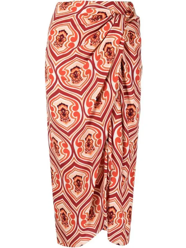 Etro Graphic-print Sarong Skirt