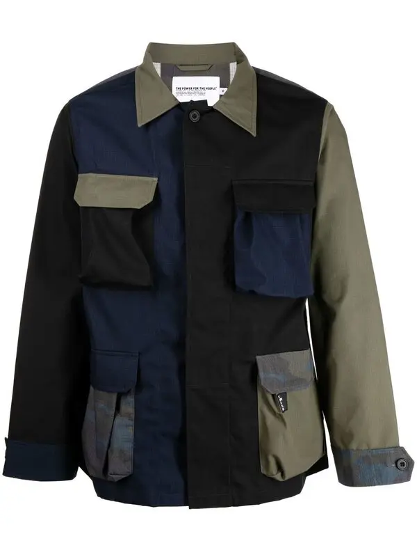 THE POWER FOR THE PEOPLE Panelled Military Jacket