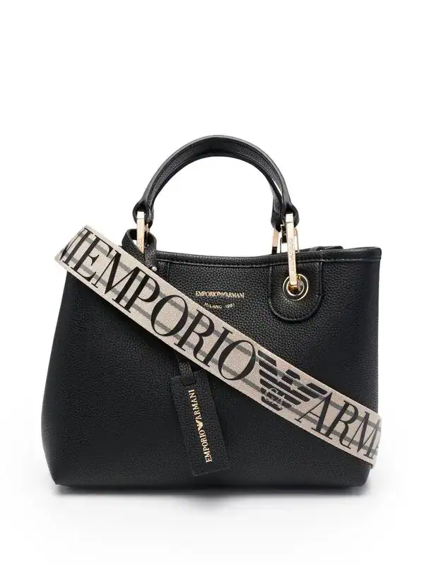 Emporio Armani Logo Tote Bag - Black - 15% Off | Editorialist