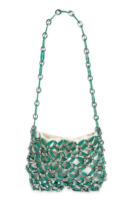Topshop Acrylic Chain Shoulder Bag In Mid Green 60% Off