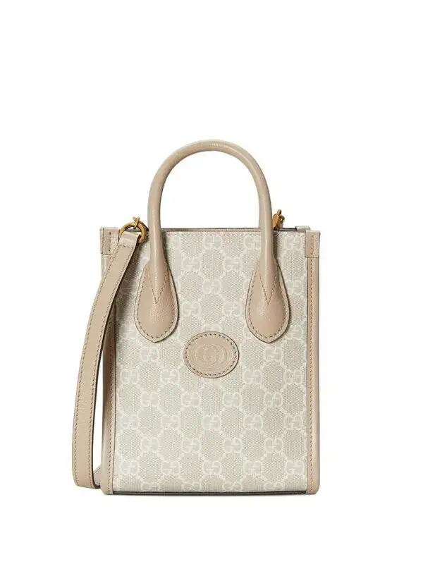 Gucci Interlocking G Mini Tote Bag White Editorialist
