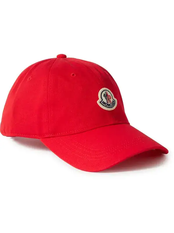 Moncler Logo-AppliquéD Baseball Cap - Red | Editorialist display picture 3