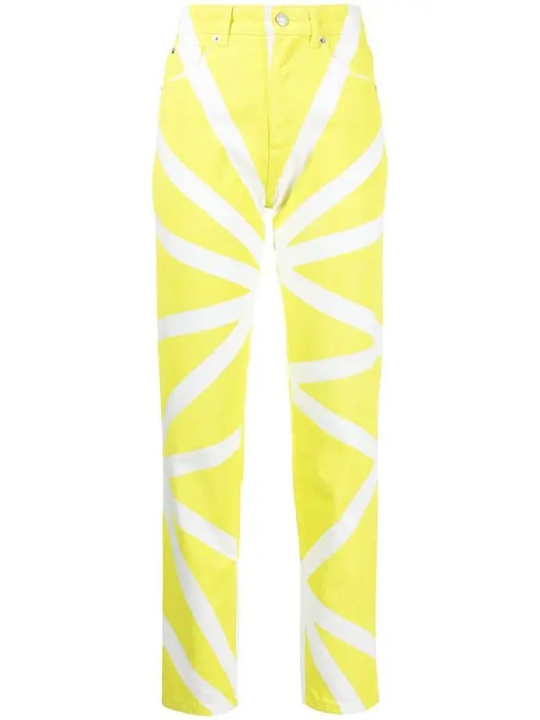 Fiorucci Graphic-print Straight-leg Jeans