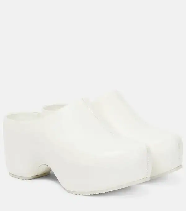 Givenchy G Leather Clogs In White - 40% Off | Editorialist