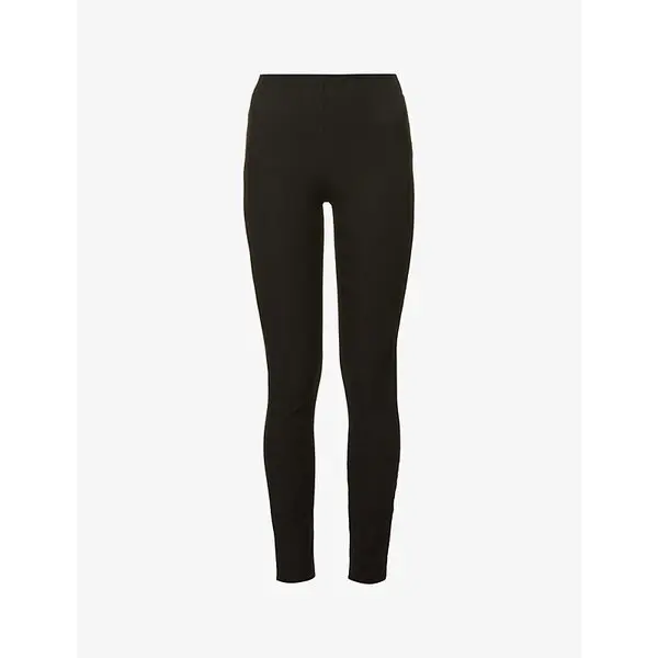 JOSEPH Gabardine Mid-rise Stretch-woven Leggings - Black