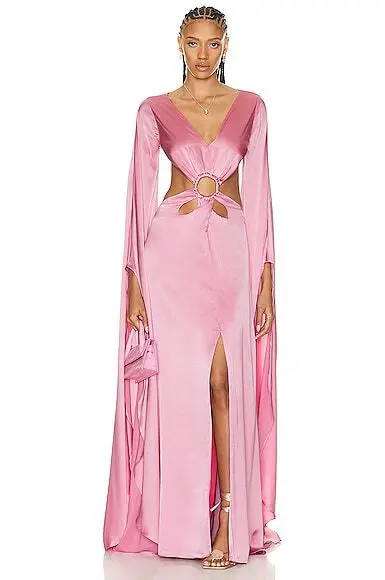 Cult Gaia Jasmin Gown In Pink In Shell Pink - 30% Off | Editorialist