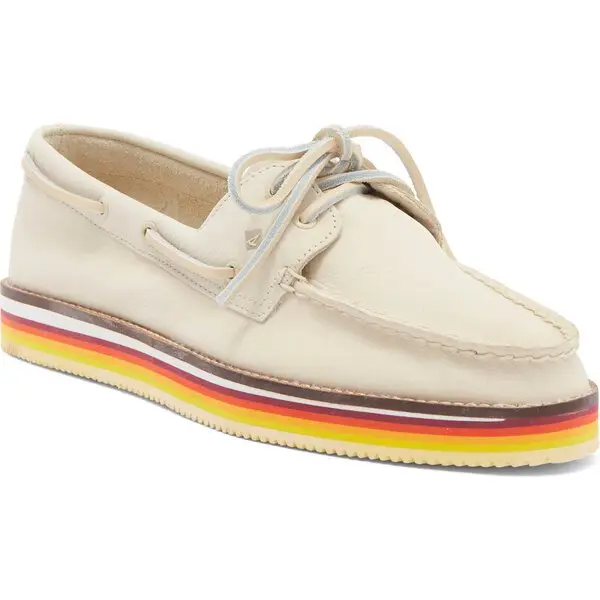 Sperry Platform Boat Shoe - Ivory