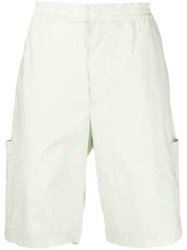 AMBUSH Elasticated Waist Cotton Bermuda Shorts - Green