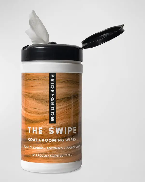 PRIDE + GROOM The Swipe Dog's Coat Grooming Wet Wipes