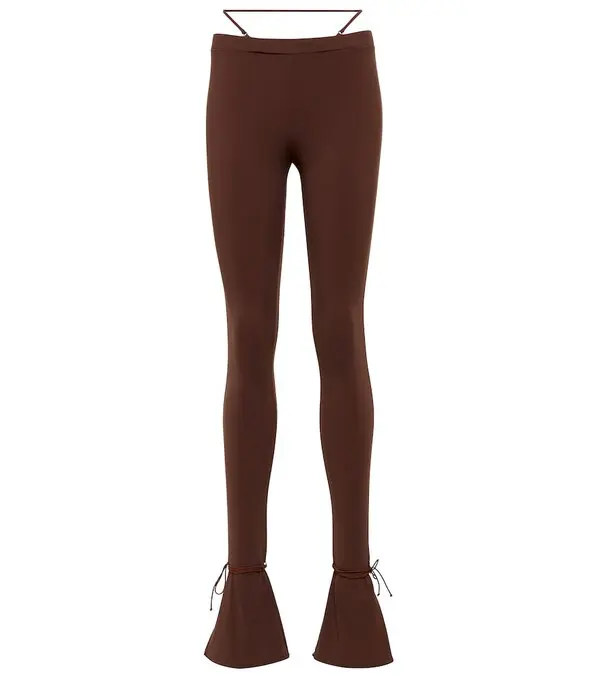NENSI DOJAKA Flared Leggings - Brown