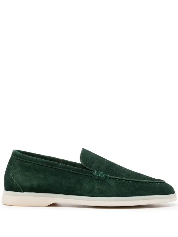 SCAROSSO Ludovica Suede Loafers - Green