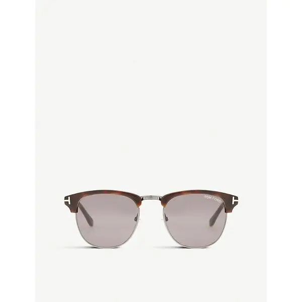 TOM FORD Henry Square Half-frame Sunglasses