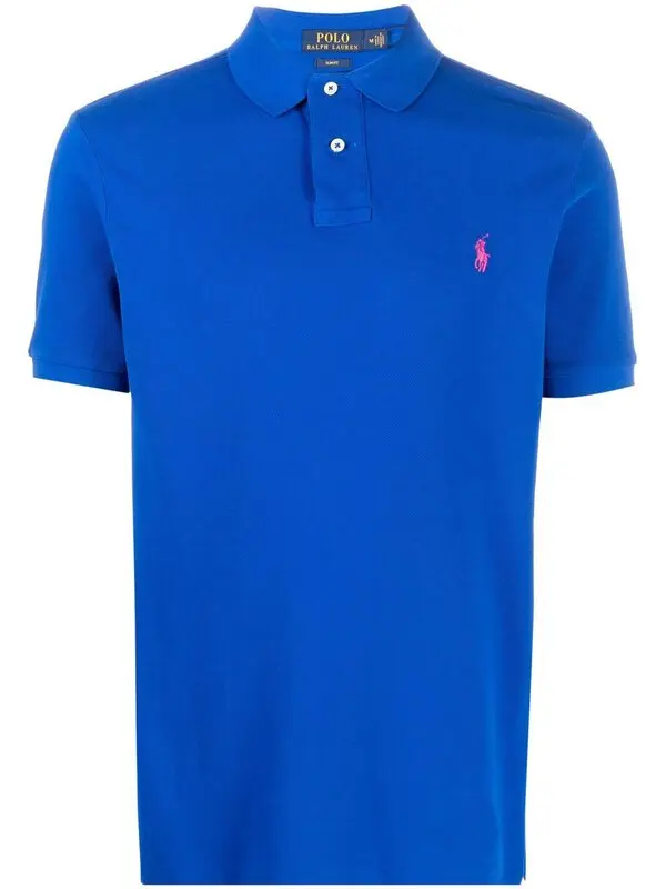 Ralph Lauren Polo Pony Cotton Polo Shirt - Blue
