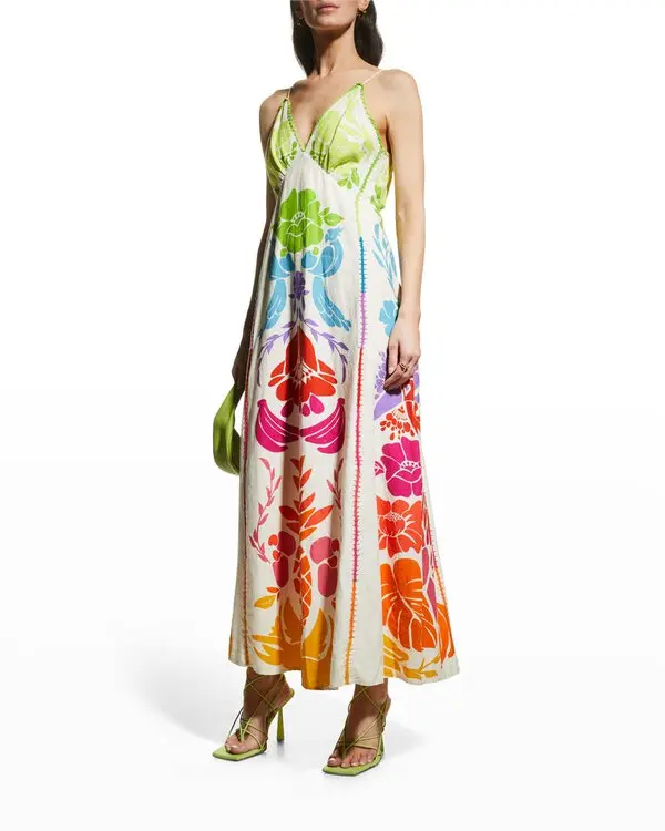 Buy Farm Rio Tropical-print Empire Maxi Dress - Tropical Graphic At 51% ...