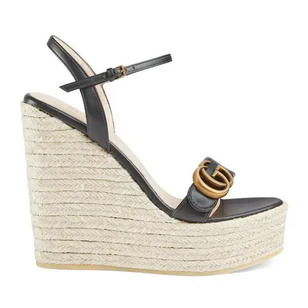 Gucci Leather Platform Espadrille - Black | Editorialist display picture 1