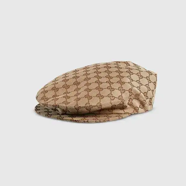 Gucci Original Gg Canvas Flat Cap - Beige | Editorialist