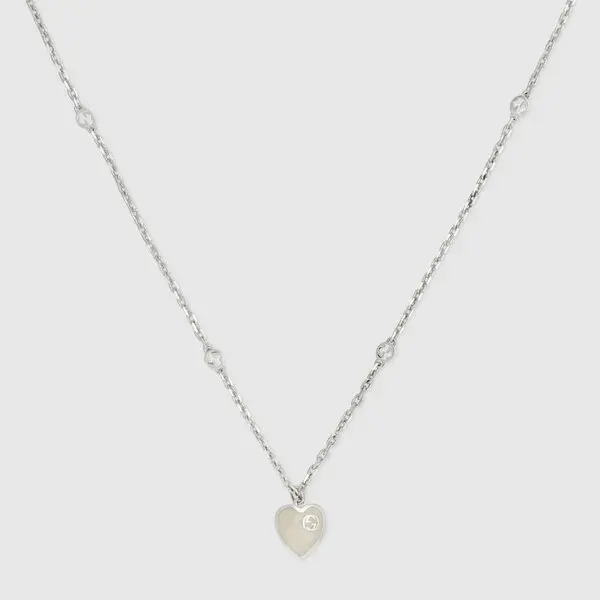 Gucci Interlocking G Heart Pendant Necklace