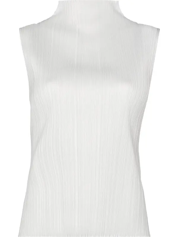Issey Miyake High Neck Tank Top - Grey