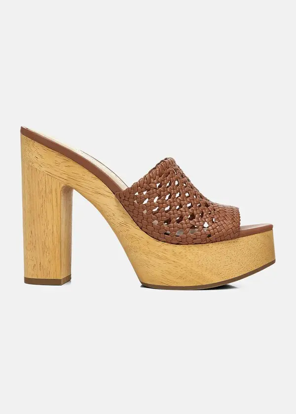 Veronica Beard Guadalupe Braided Leather Platform Sandals - Espresso ...