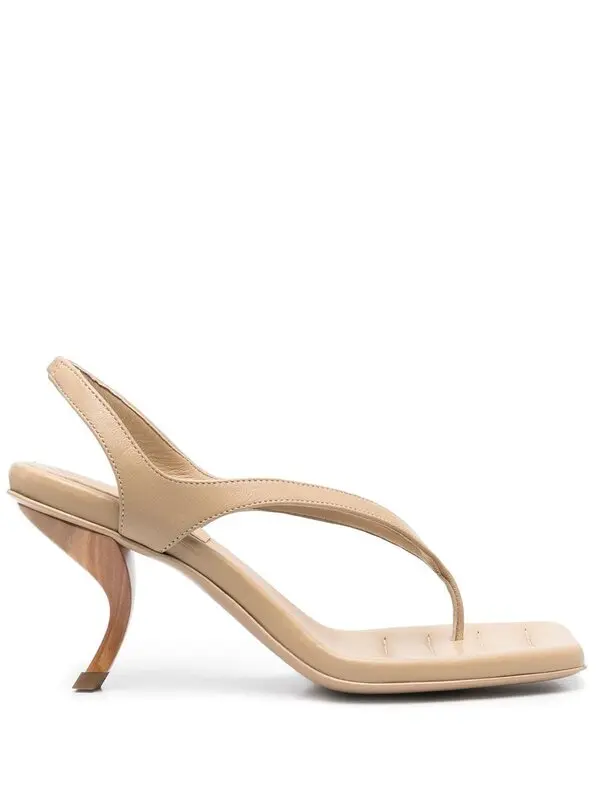 GIABORGHINI Rosie 13 Square-toe Sandals - Neutrals
