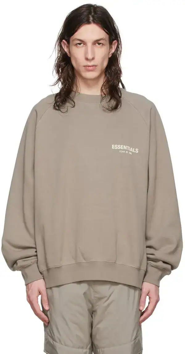 Fear Of God Taupe Cotton Sweatshirt In Desert Taupe - 38% Off 