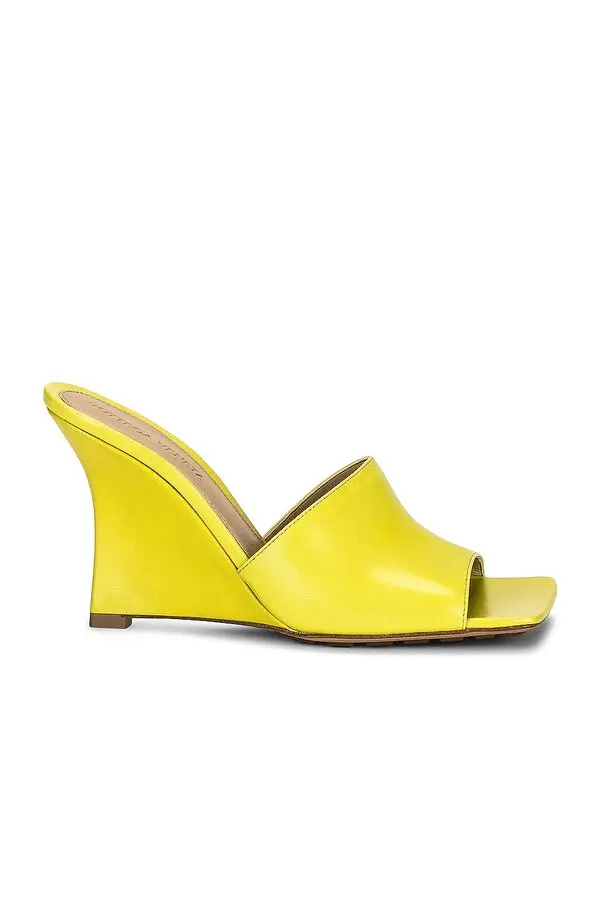 Bottega Veneta Stretch Mule Wedges - Kiwi