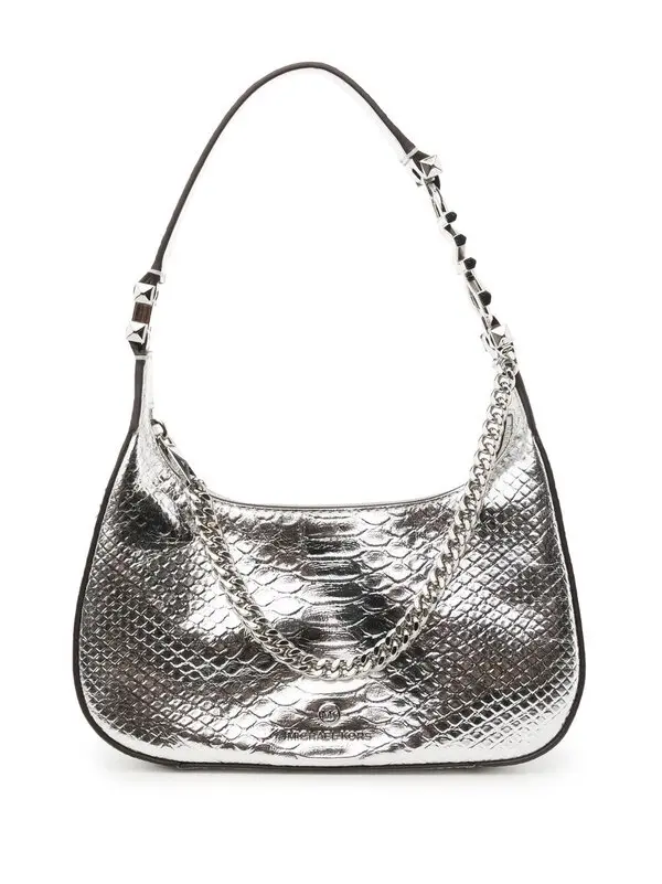 Michael Kors Piper Small Pouchette Shoulder Bag Silver