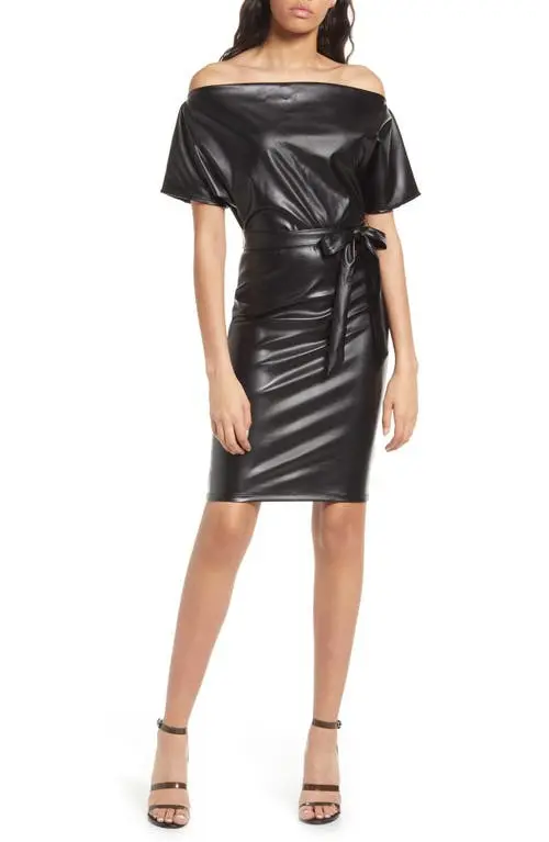 chinese dress ladies Bebe Women's Faux Leather Mini Pencil Dress main image 0