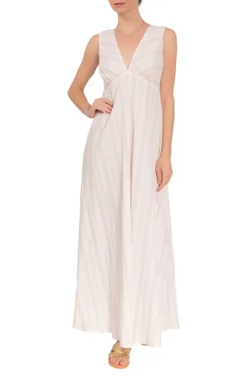 EVERYDAY RITUAL Amelia Stripe Cotton Nightgown - Stawberry Stripe
