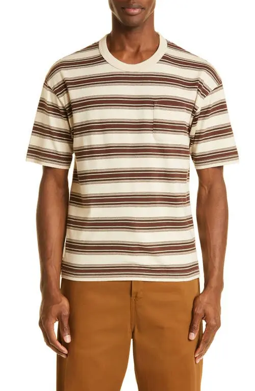 Buy Visvim Border Jumbo Stripe Pocket T-shirt - Brown At 60% Off | Editorialist