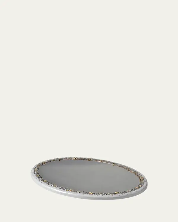 MIKE & ALLY Duchess Oval Mirrored Vanity Tray