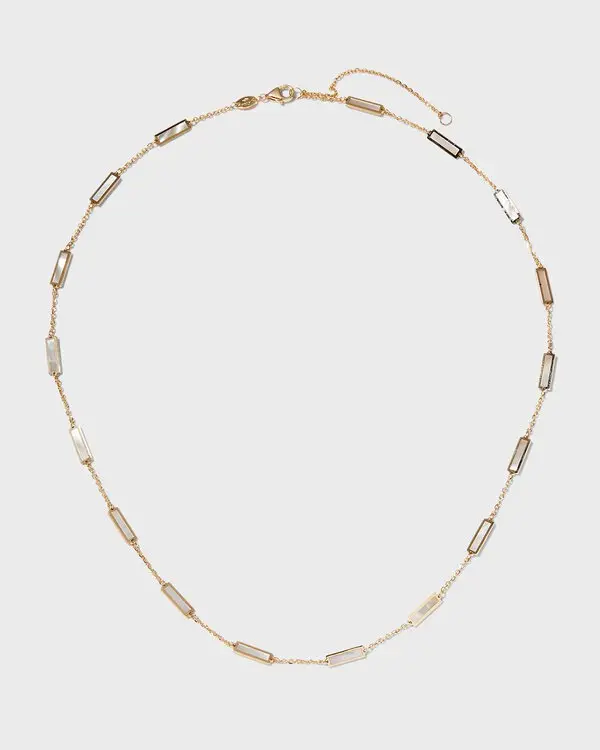 FREDERIC SAGE 18k Yellow Gold Mother-of-pearl Station Necklace - One-color