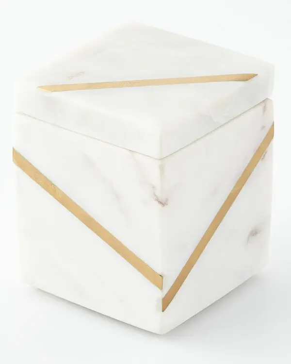 KASSATEX Marble Brass Cotton Jar