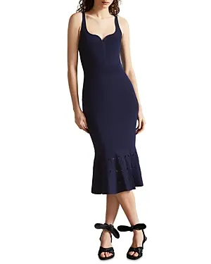 Ted Baker London Emesta Full Needle Stitch Dress - Navy | Editorialist