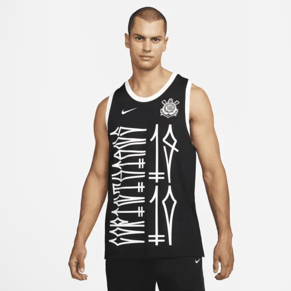 Nike S.C.Corinthians Sleeveless Basketball Top - Black | Editorialist