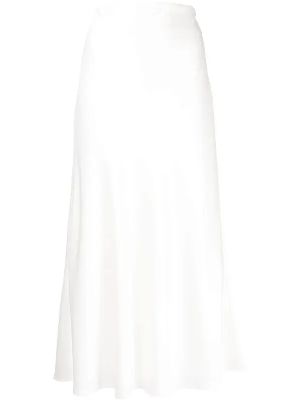 Galvan Flared Slip Skirt - White