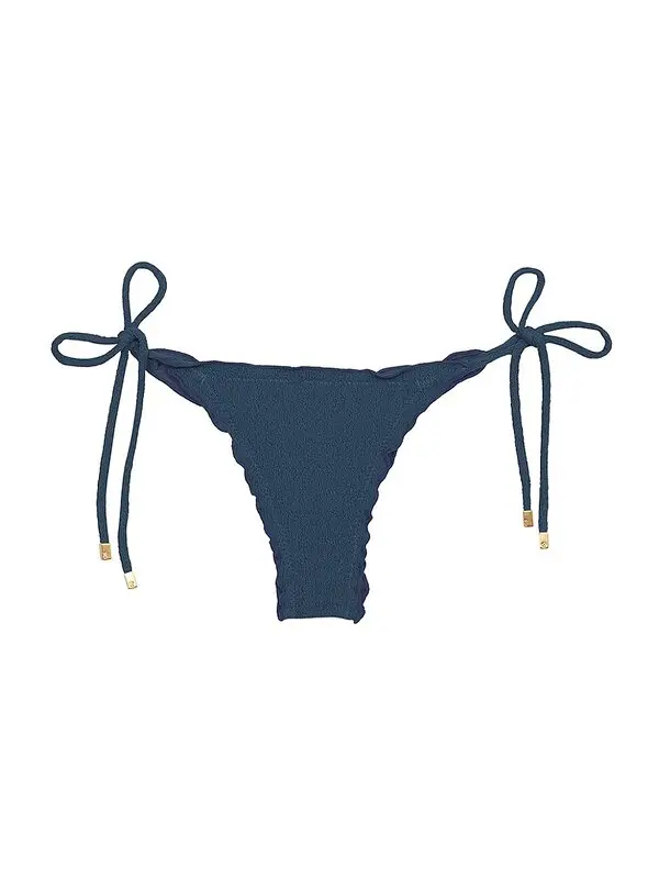 VIX PAULA HERMANNY Firenze Ripple Bikini Bottom - Blue | Editorialist