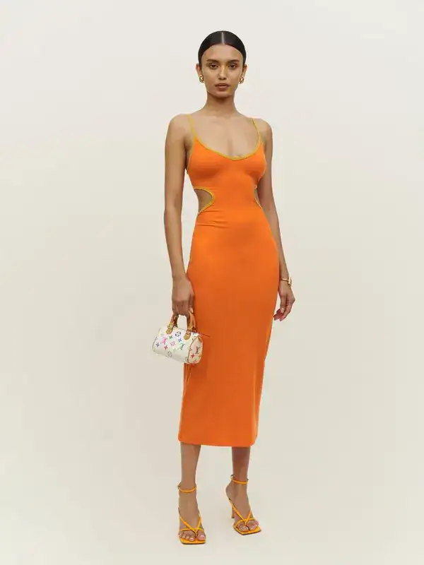 Lilou Knit Dress - Citrus / Ochre