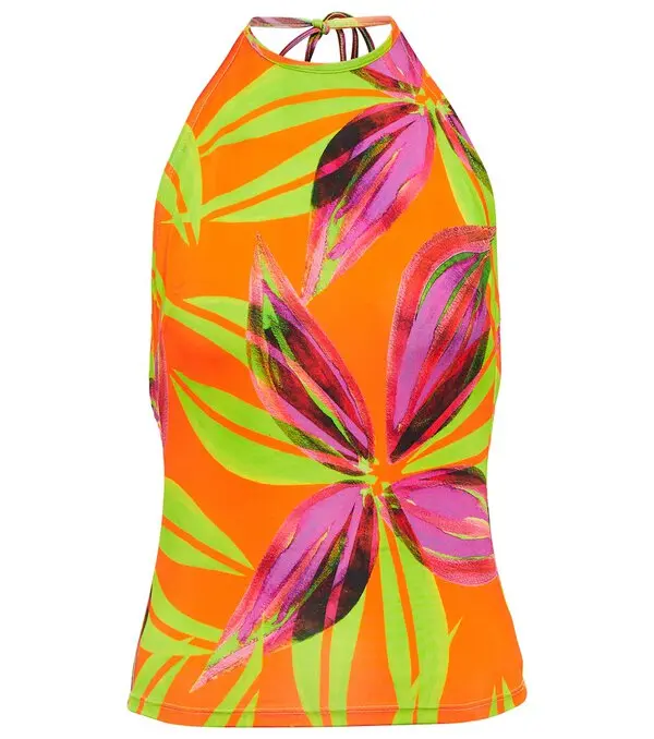 LOUISA BALLOU Printed Halterneck Top