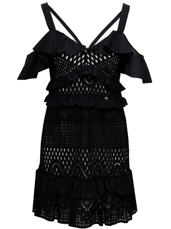 Liu Jo Lace Dress With Cut Out Details - Black | Editorialist