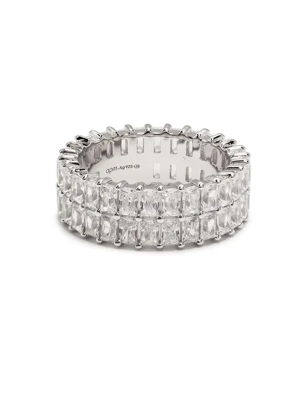 APM MONACO Crystal-embellished Ring - Silver | Editorialist