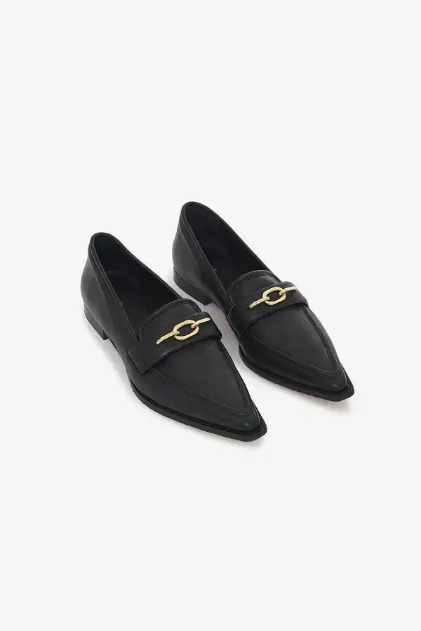 Anine Bing Selma Loafers In Black 60% Off Editorialist