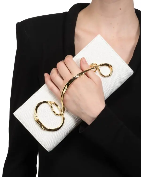 Alexis Bittar Twisted Handle Clutch - Gold