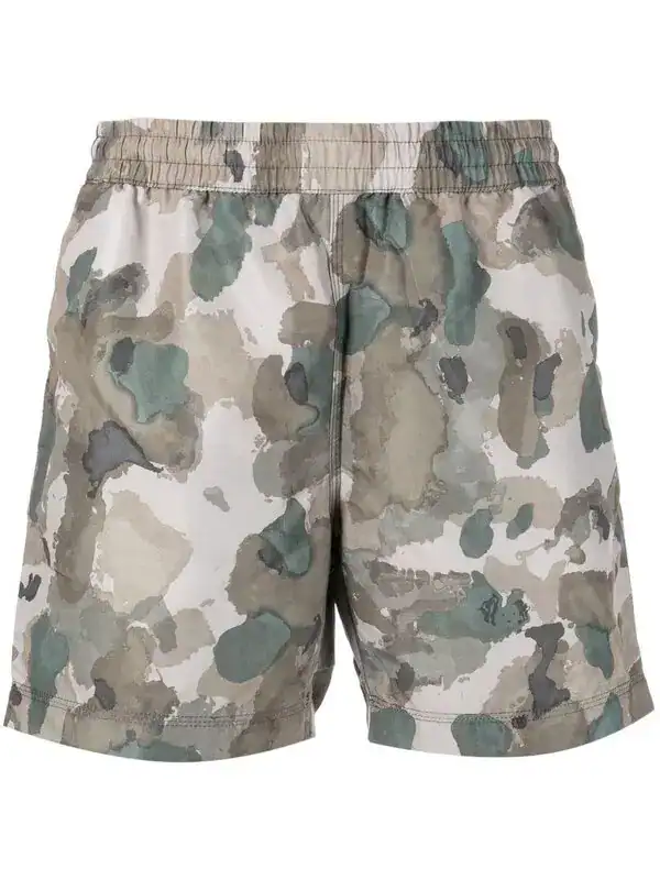Carhartt Work In Progress Drift Camouflage-Print Swim Trunks