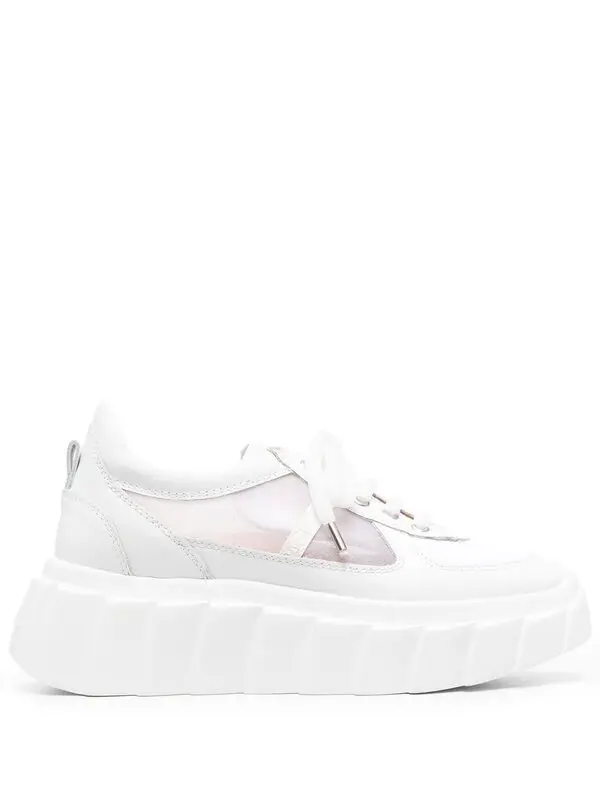 Agl Blondie Grid Platform Sneakers - White