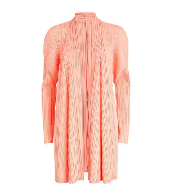 Issey Miyake Pleated Mellow Pleats Cardigan In Pink - 30% Off 